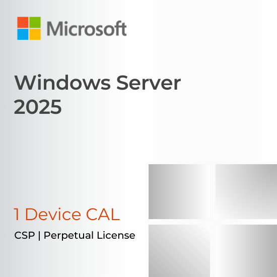 Microsoft Windows Server 2025 (1 Device CAL License) (CSP) (Perpetual)